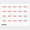 NASA Red Worm Logo Classic Round Sticker | Zazzle