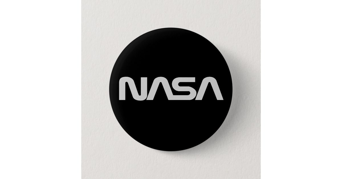 NASA Snake Logo DARK Button | Zazzle