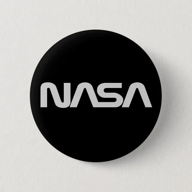 NASA Snake Logo DARK Button | Zazzle