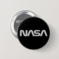 NASA Snake Logo DARK Button | Zazzle