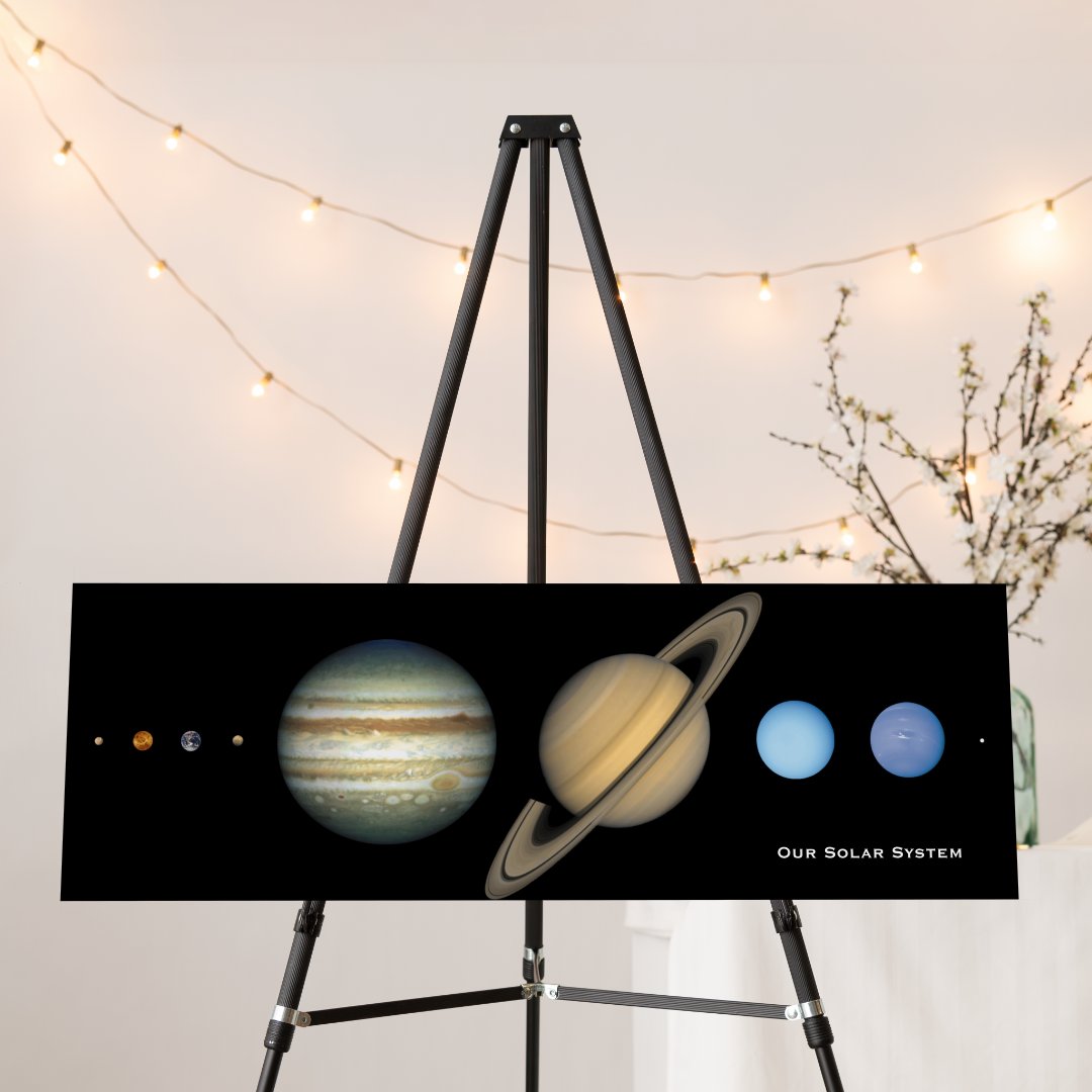 NASA Solar System Planet Sizes Chart, Enlarged Foam Board | Zazzle