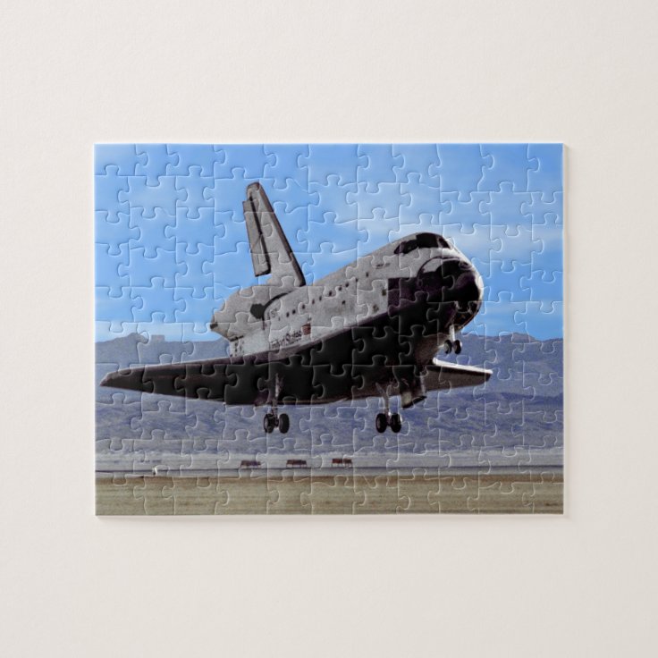NASA Space Shuttle Atlantis Landing Edwards AFB Jigsaw Puzzle | Zazzle