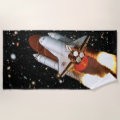 NASA Space Shuttle Atlantis Launch STS-45 Beach Towel | Zazzle