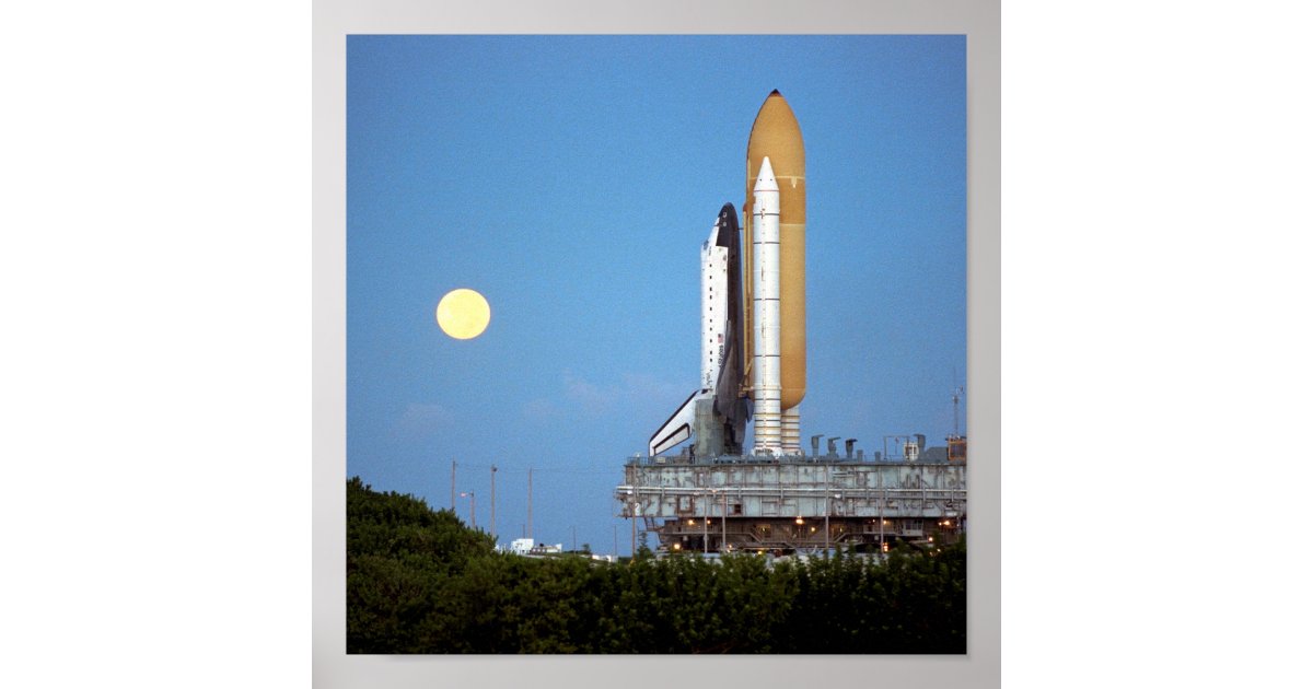 NASA Space Shuttle Atlantis STS-86 Launch Rollout Poster | Zazzle