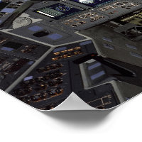 Space Shuttle Cockpit Poster