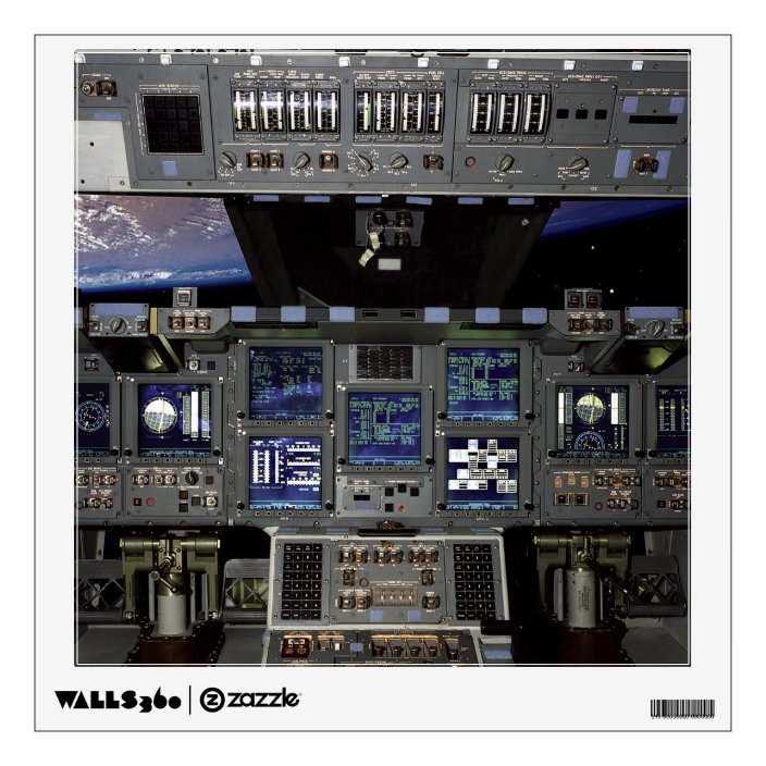 NASA Space Shuttle Cockpit Earth Orbit Window View Wall Decal | Zazzle.com