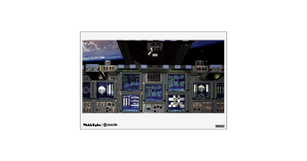 NASA Space Shuttle Cockpit Earth Orbit Window View Wall Decal | Zazzle