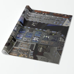 NASA Space Shuttle Cockpit Earth Orbit Window View Wrapping Paper | Zazzle