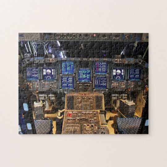NASA Space Shuttle Endeavour Flight Deck Cockpit Jigsaw Puzzle | Zazzle.com