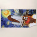 NASA Space Shuttle Launch Van Gogh Starry Night Beach Towel | Zazzle