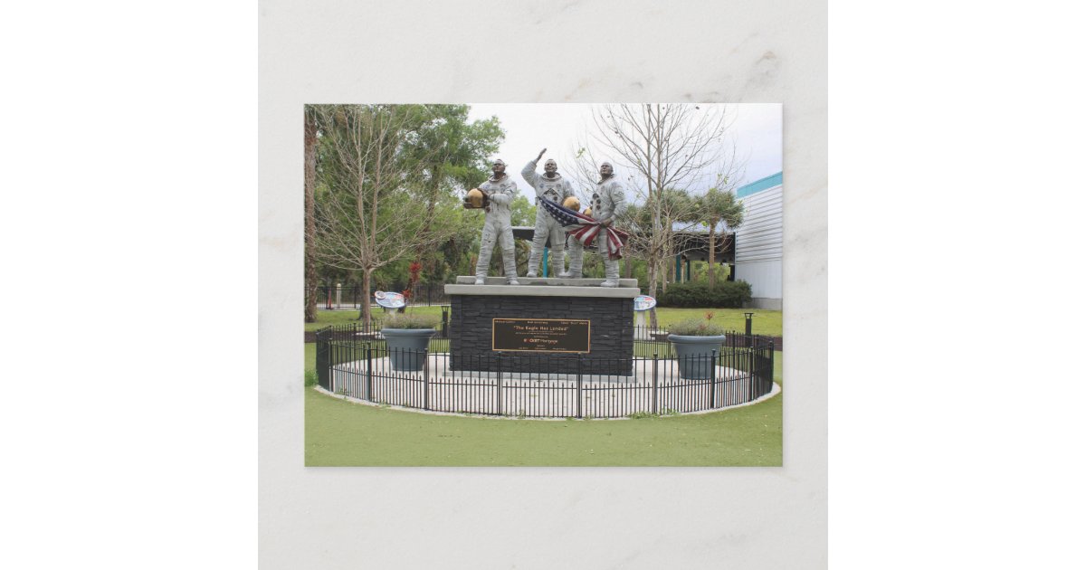 Nasa Statue The Eagle Has Landed Postcard | Zazzle
