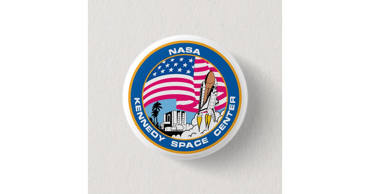 NASA's Kennedy Space Center Button | Zazzle