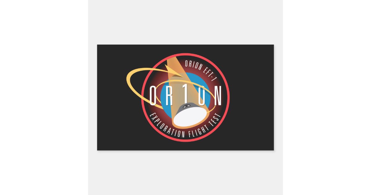 NASA's Orion EFT-1 Flight Official Mission Patch Rectangular Sticker ...