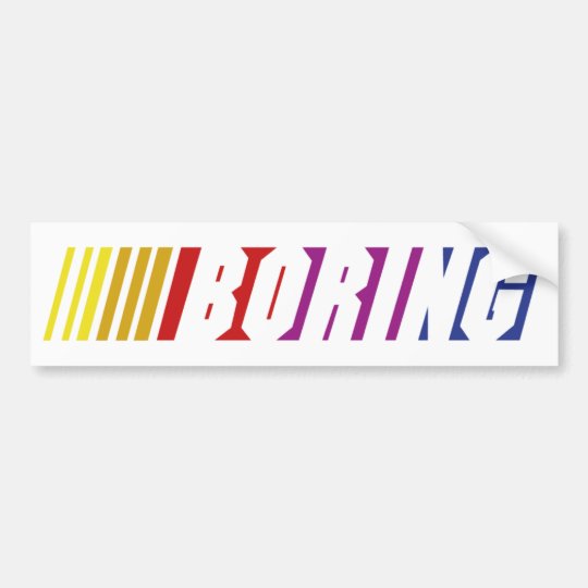 Nascar Boring Bumper Sticker | Zazzle.com
