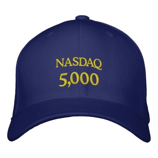 NASDAQ 5000 EMBROIDERED BASEBALL HAT | Zazzle.com