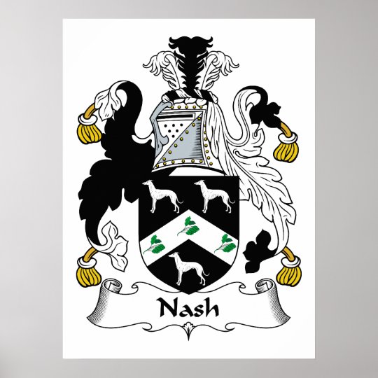 Nash Family Crest Poster | Zazzle.com