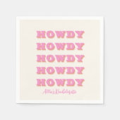 Nashville Bachelorette Howdy Pink Party Napkins | Zazzle