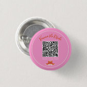 Nashville Bachelorette Party Pink Boot QR Code But Button | Zazzle
