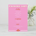Nashville Bachelorette Pink Packing List Announcement | Zazzle