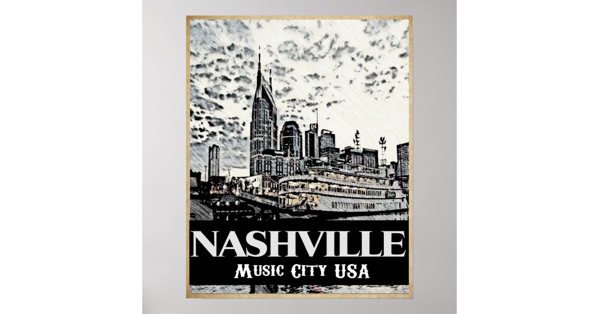Nashville Music City USA Poster | Zazzle