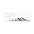 Nashville Skyline Modern Return Address Labels | Zazzle