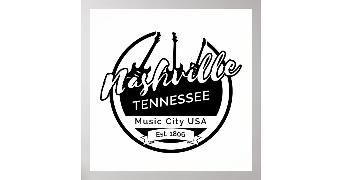 Nashville Tennessee Music City Poster | Zazzle