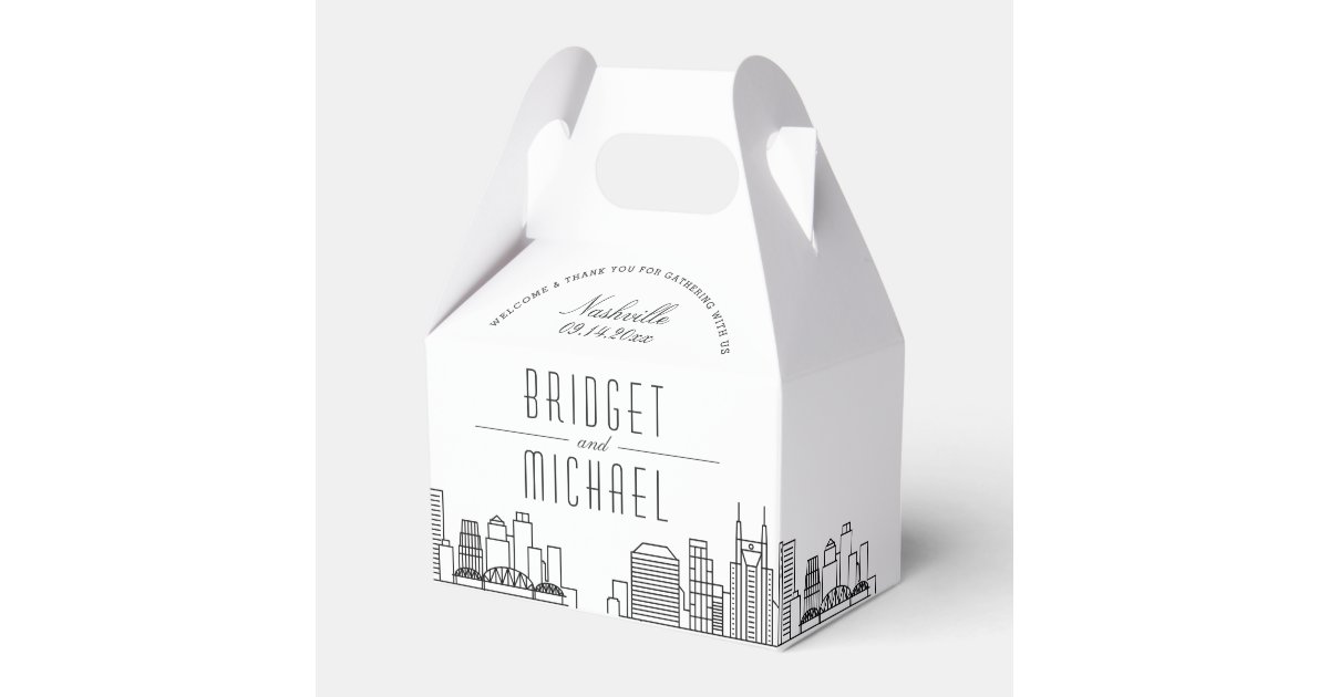 Nashville Wedding | City Skyline Favor Boxes | Zazzle