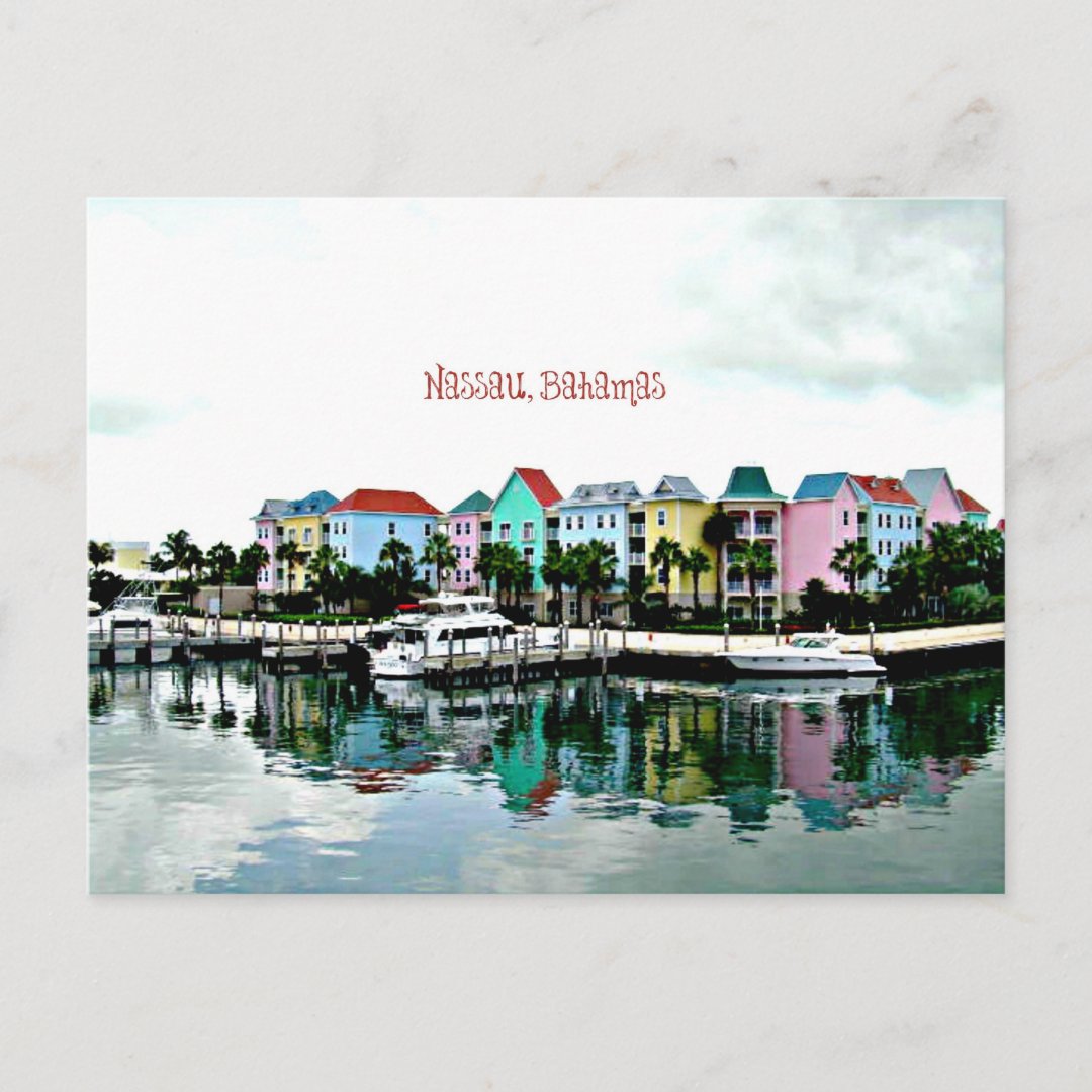Nassau Bahamas marina postcard | Zazzle
