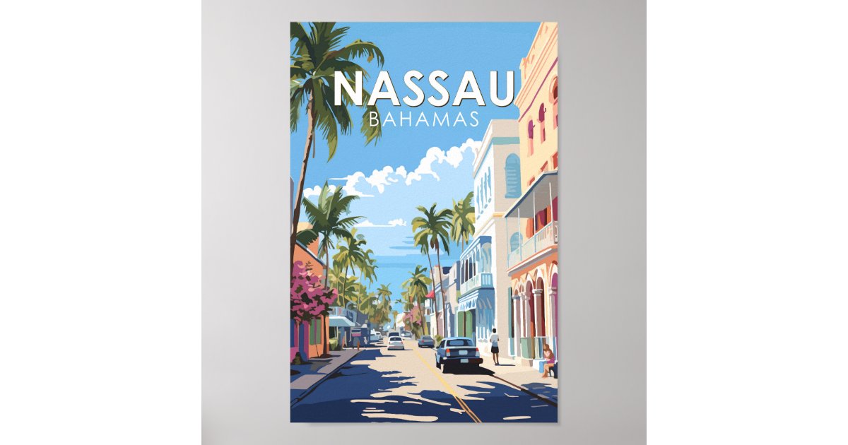 Nassau Bahamas Travel Art Vintage Poster | Zazzle