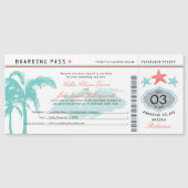 Nassau Bahamas Wedding Boarding Pass Invitation | Zazzle