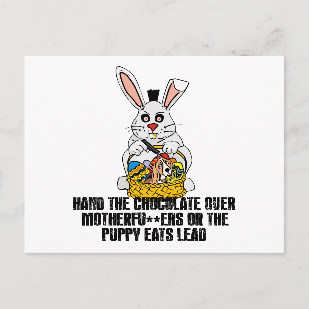 Nasty Easter bunny Holiday Postcard | Zazzle