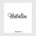 Natalia Name - Handwritten Calligraphy Sticker | Zazzle