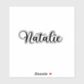 Natalie Name - Handwritten Calligraphy Sticker | Zazzle