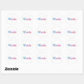 Natalie Stylish Cursive Classic Round Sticker | Zazzle