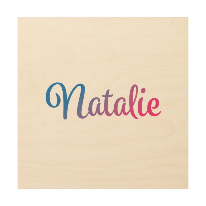Natalie Stylish Cursive Wood Wall Art | Zazzle.com