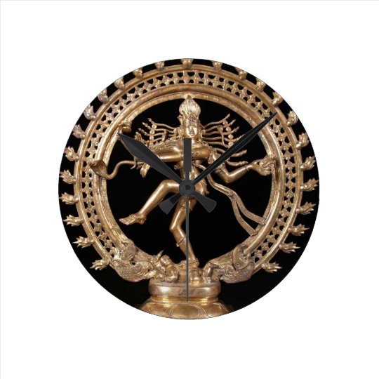 NATARAJ HINDU GOD ROUND CLOCK | Zazzle.com