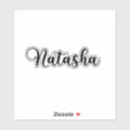 Natasha Name - Handwritten Calligraphy Sticker | Zazzle