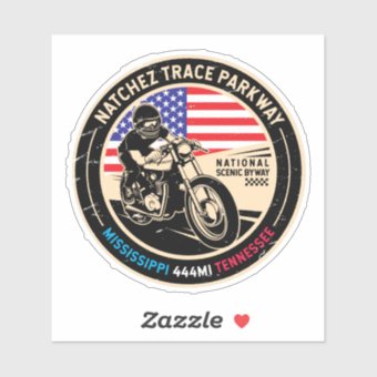 Natchez Trace Parkway National Scenic Byway Sticker | Zazzle