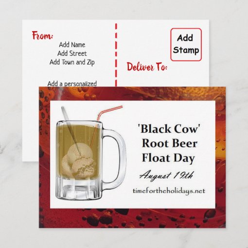 National Black Cow Day Food Holidays Postcard | Zazzle