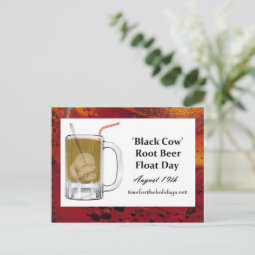 National Black Cow Day Food Holidays Postcard | Zazzle