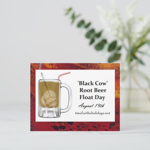 National Black Cow Day Food Holidays Postcard | Zazzle