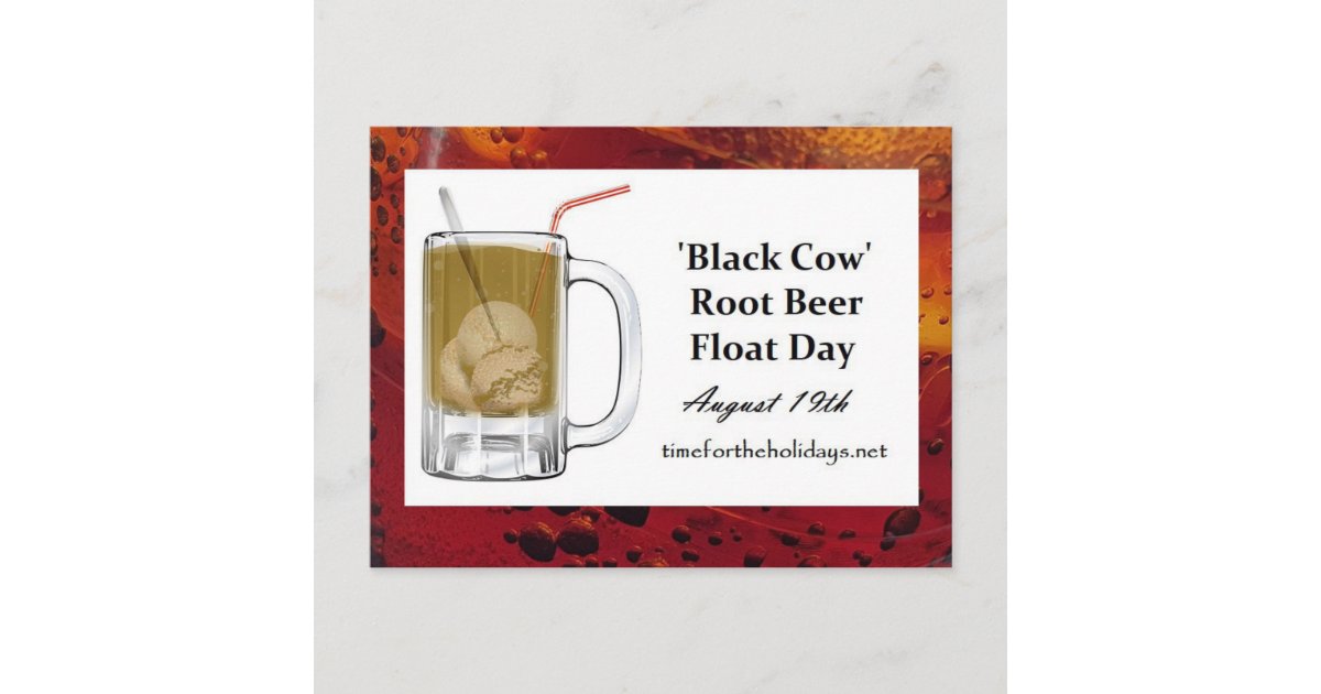 National Black Cow Day Food Holidays Postcard | Zazzle