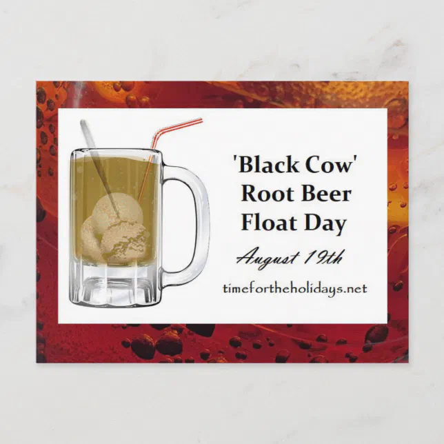 National Black Cow Day Food Holidays Postcard | Zazzle