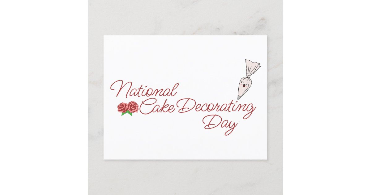 National Cake Decorating Day, piping bag Postcard | Zazzle