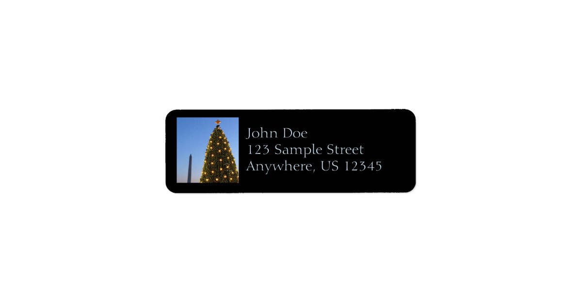 National Christmas Tree and Washington Monument Label | Zazzle