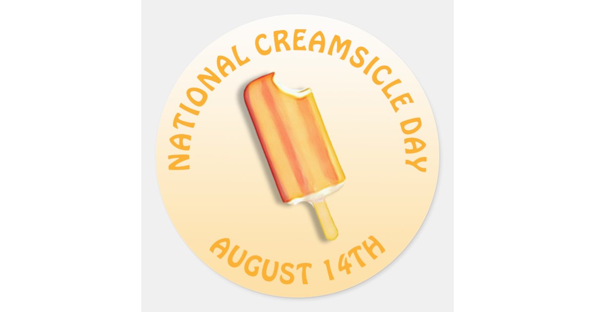 National Creamsicle Day August 14th Stickers | Zazzle