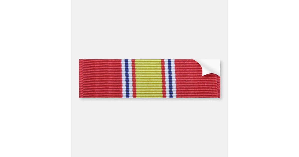 National Defense Ribbon Bumper Sticker | Zazzle