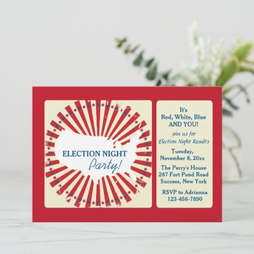 National Election Night Party Invitation | Zazzle