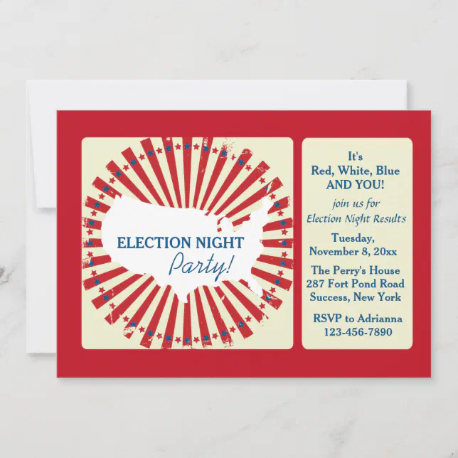 National Election Night Party Invitation | Zazzle