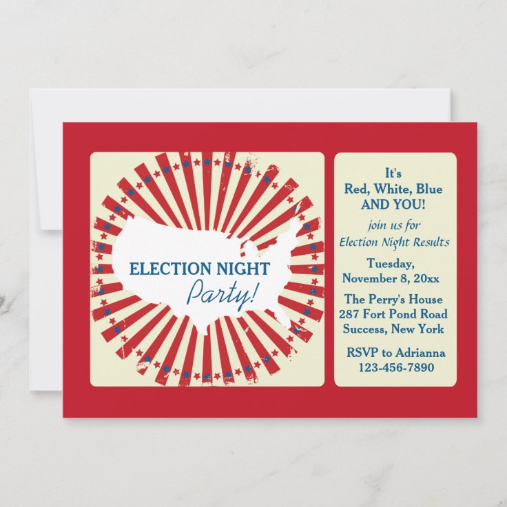 National Election Night Party Invitation | Zazzle